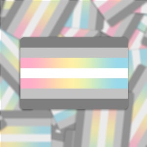 Demiflux Demifluid Pride Flag Sticker - Die Cut Vinyl Waterproof ...