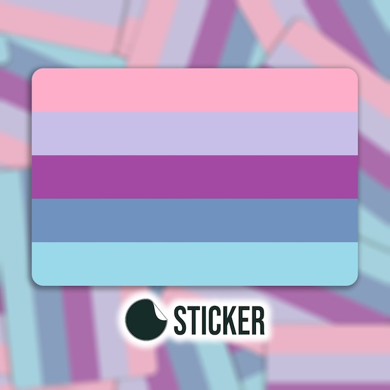Omnigender Pride Flag Sticker Die Cut Vinyl Waterproof | Etsy