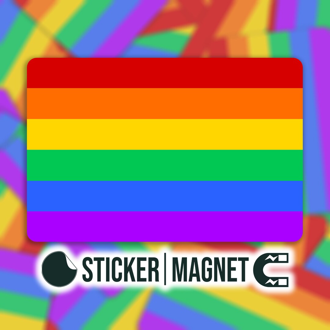 Rainbow Pride Flag Sticker or Magnet Die Cut Waterproof - Etsy