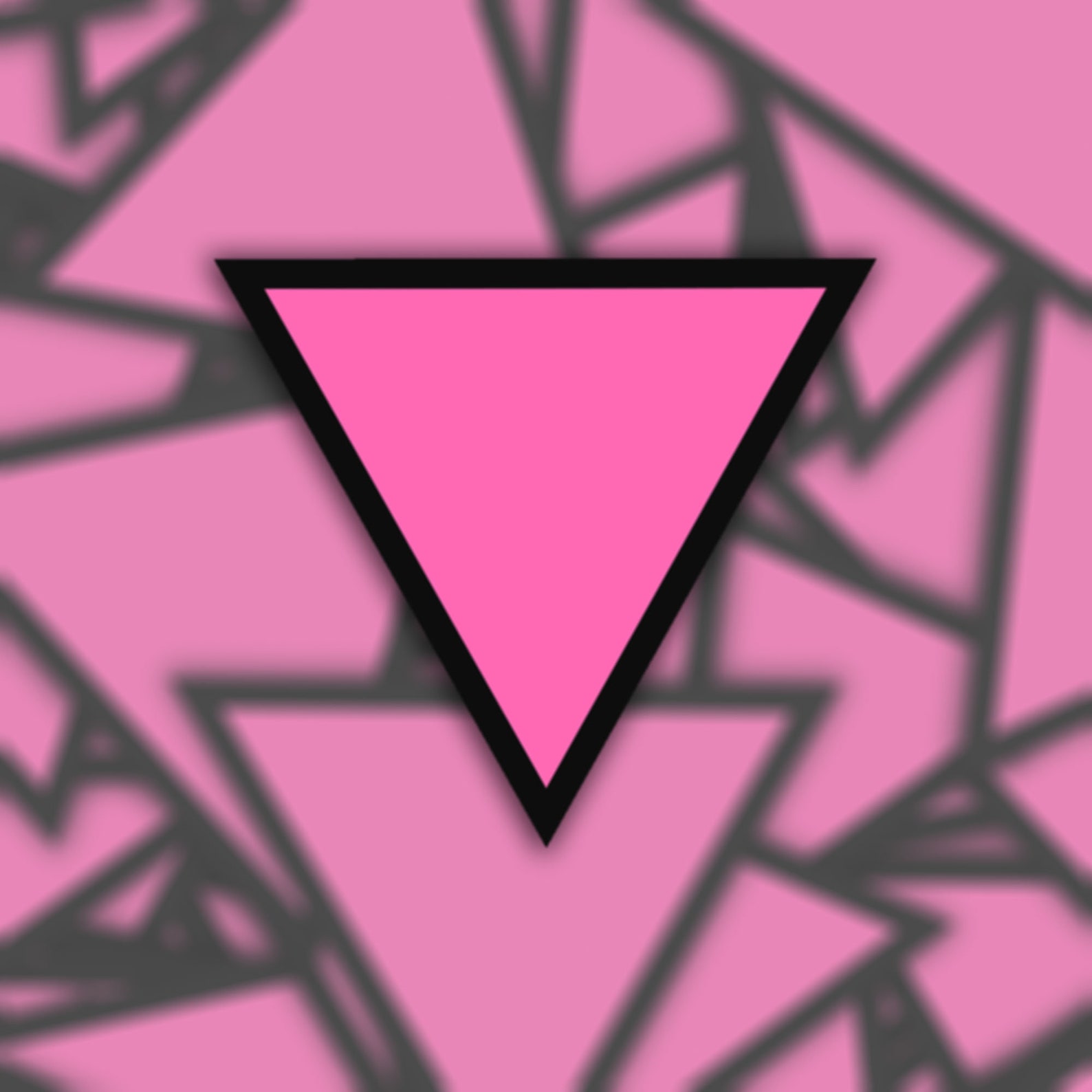 Pink Triangle Sticker or Magnet Die Cut Waterproof Vinyl Sticker or ...