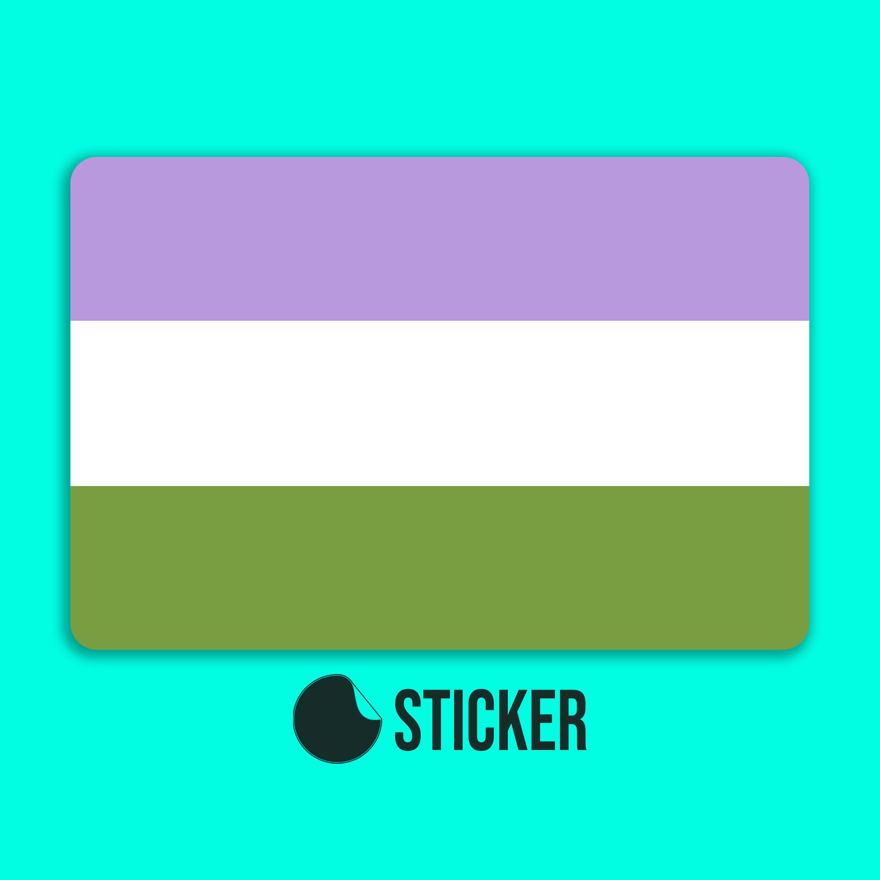 Genderqueer Pride Flag Sticker Die Cut Vinyl Waterproof | Etsy