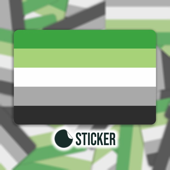 Aromantic Pride Flag Sticker Die Cut Waterproof Vinyl - Etsy