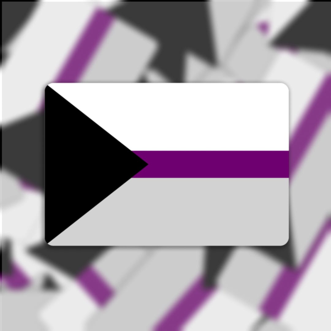 Demi Pride Flag Sticker - Die Cut Vinyl Waterproof Sticker | LGBTQ+ ...