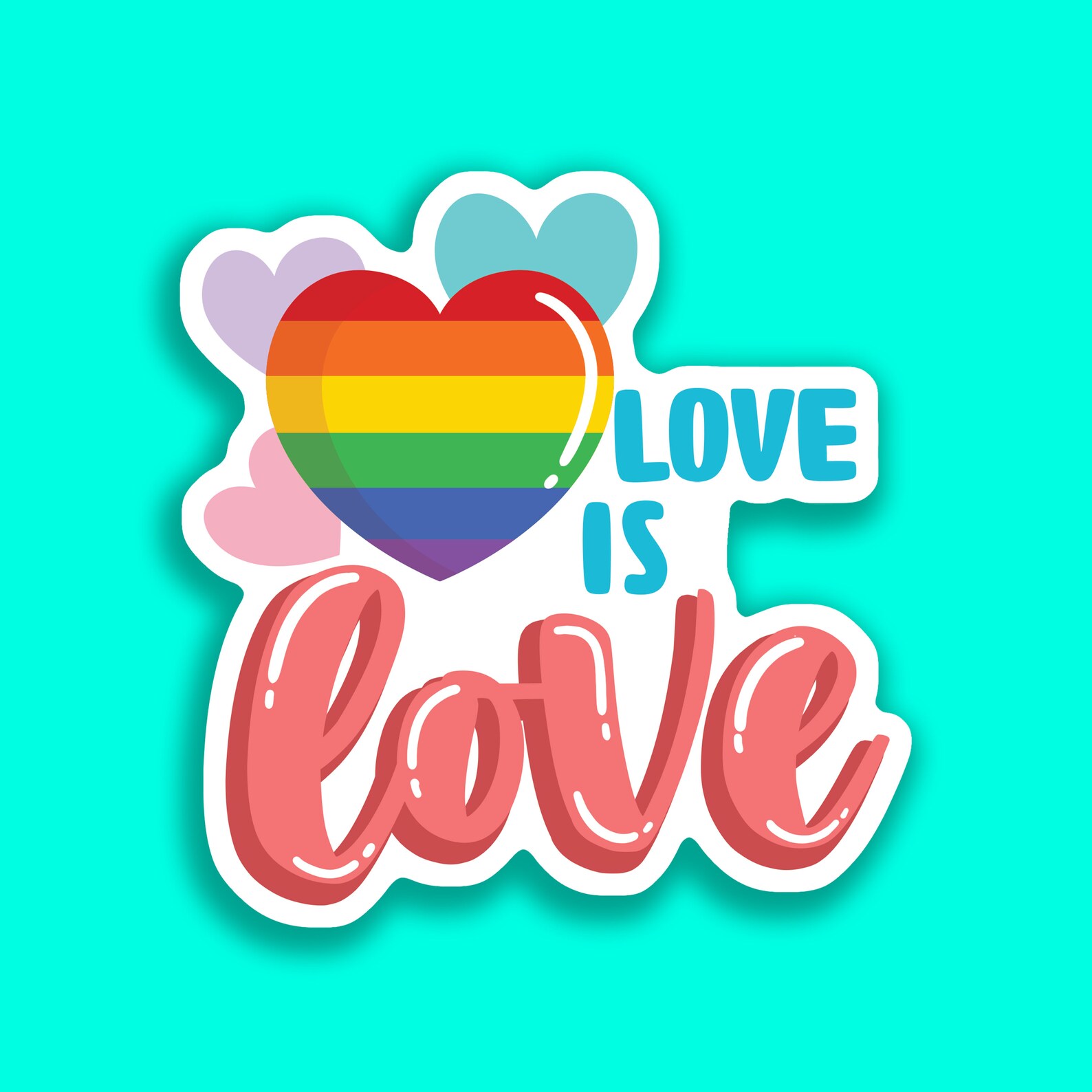 Love is Love Sticker or Magnet Die Cut Vinyl Waterproof | Etsy