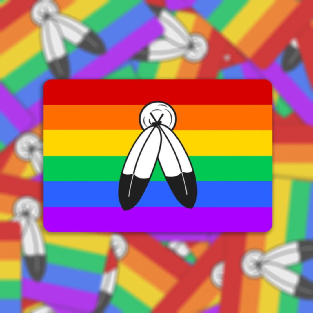 2 Spirit Pride Flag Sticker or Magnet Vinyl Waterproof LGBTQ 2SLGBTQ ...