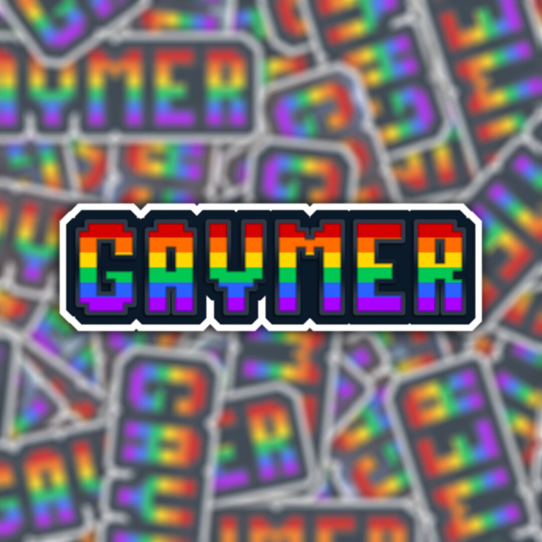 Gaymer Pride Sticker or Magnet - Die Cut Waterproof Vinyl Sticker ...