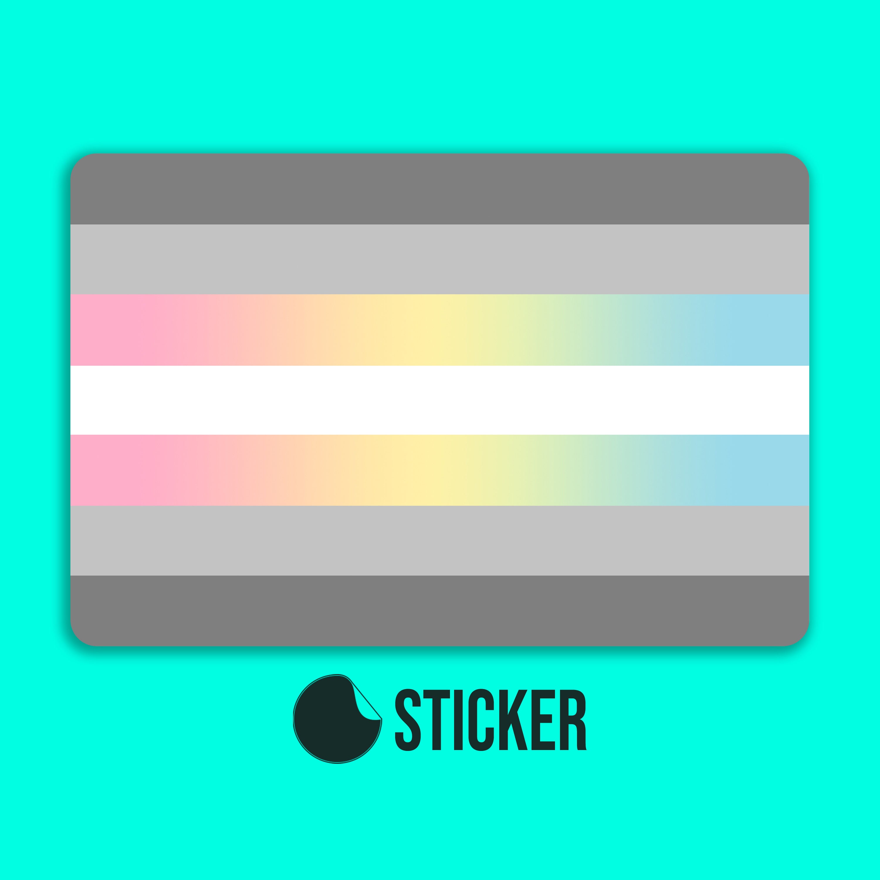 Demiflux Demifluid Pride Flag Sticker Die Cut Vinyl | Etsy