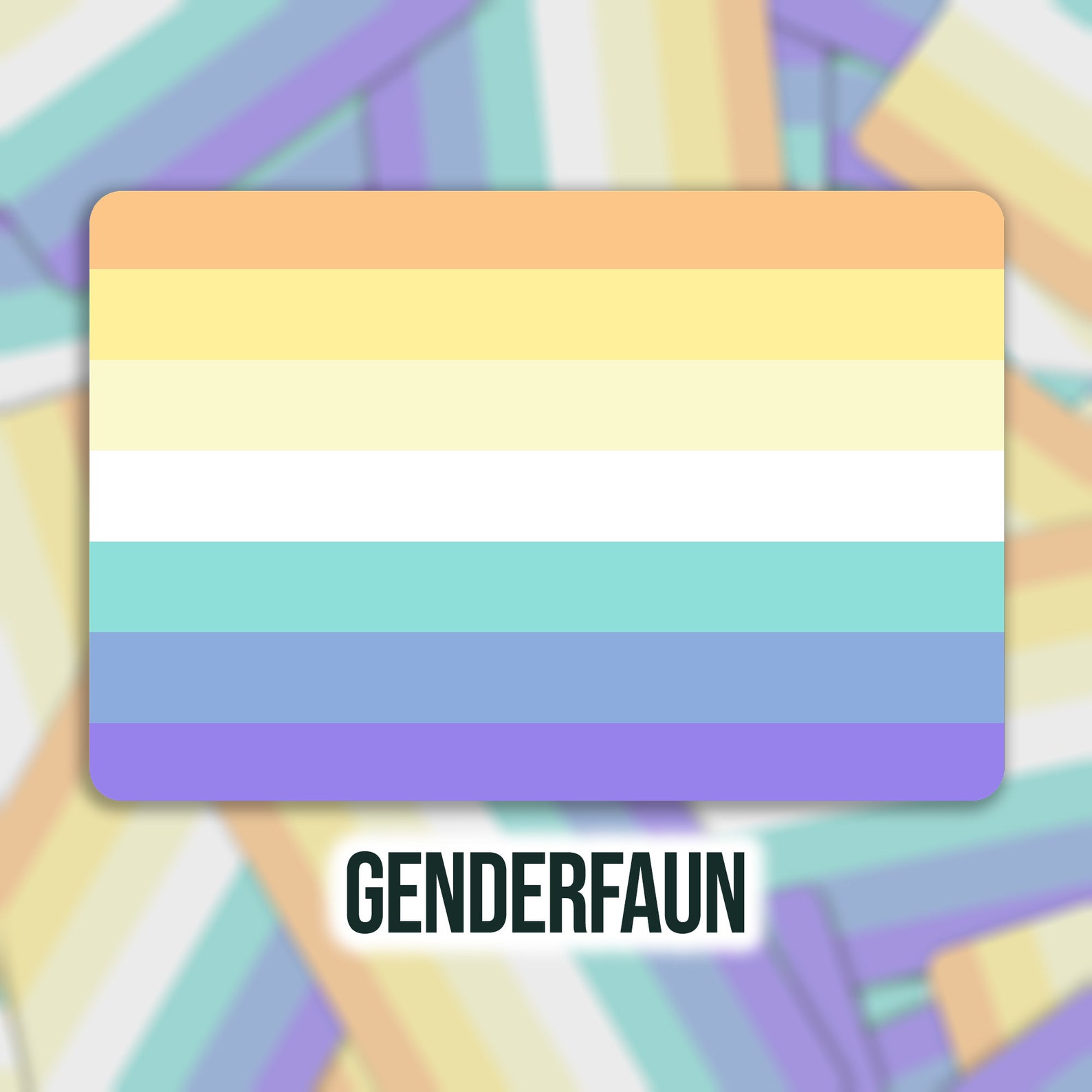 Genderfae Genderfaun Pride Flag Sticker Die Cut Vinyl - Etsy