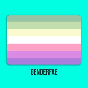 Genderfae Genderfaun Pride Flag Sticker Die Cut Vinyl | Etsy