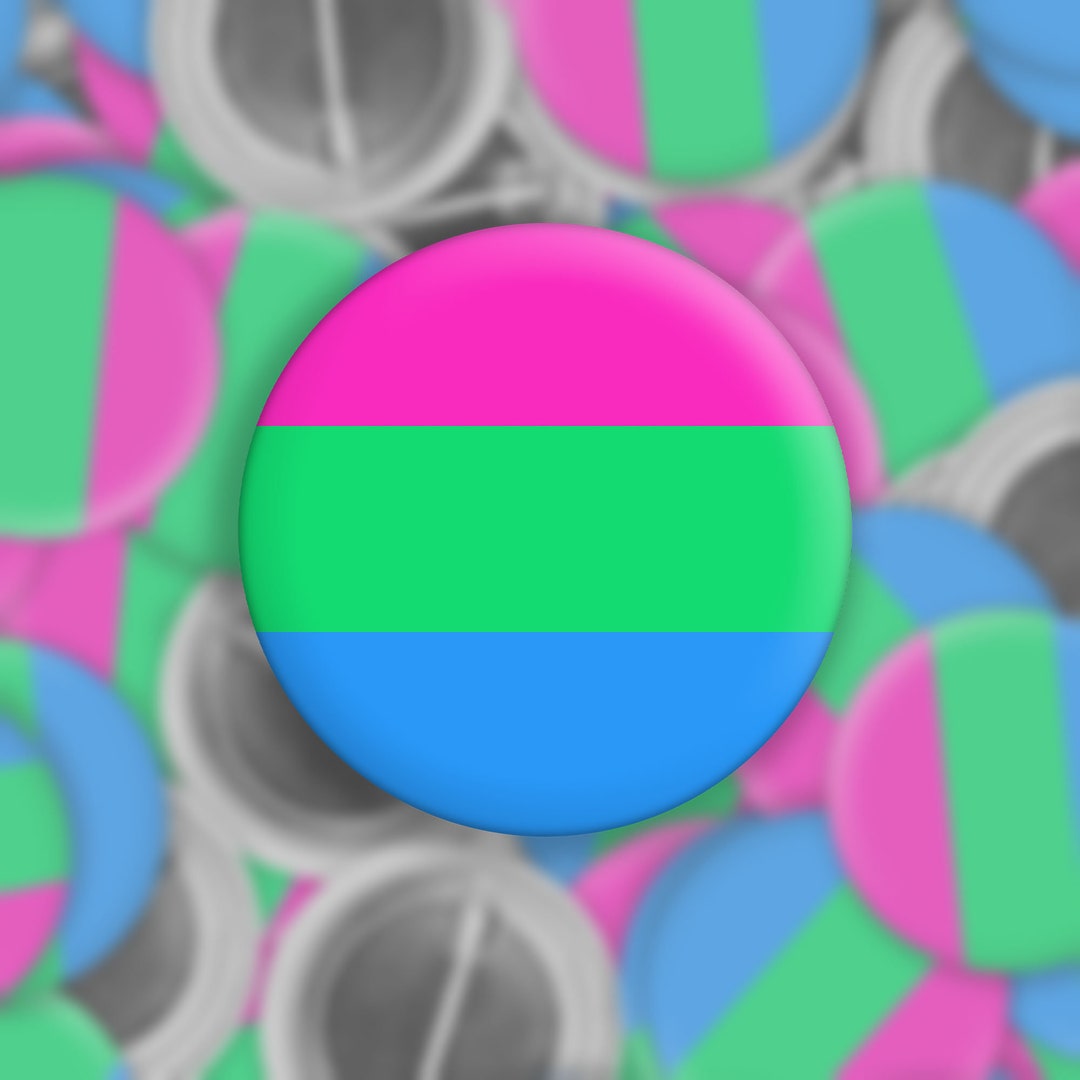 Poly Pride Flagge 1,5 Button LGBTQ Button Polysexual Pride Flagge 1,5 Zoll Button Poly Sexual ...