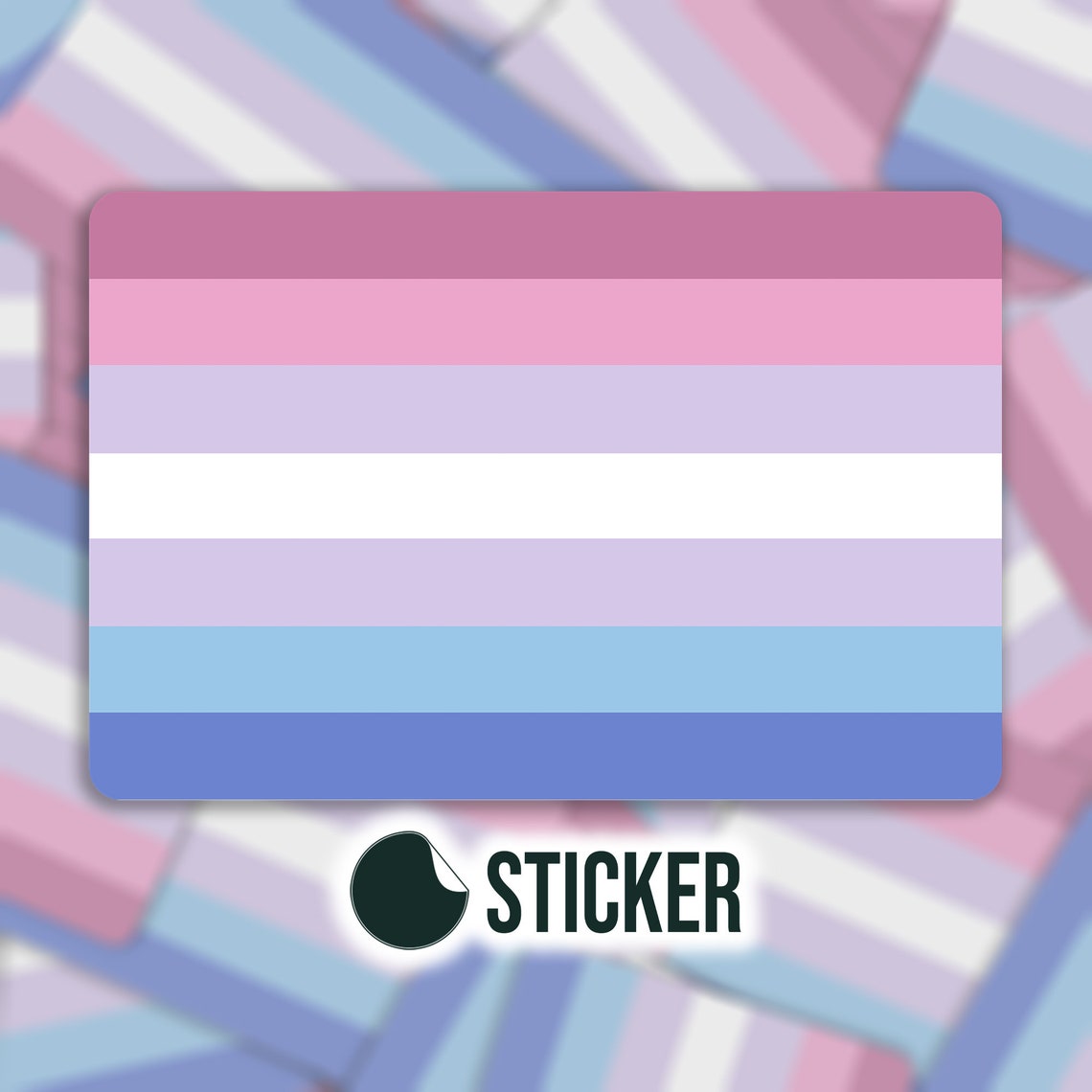 Bigender Pride Flag Sticker Die Cut Vinyl Waterproof Sticker - Etsy