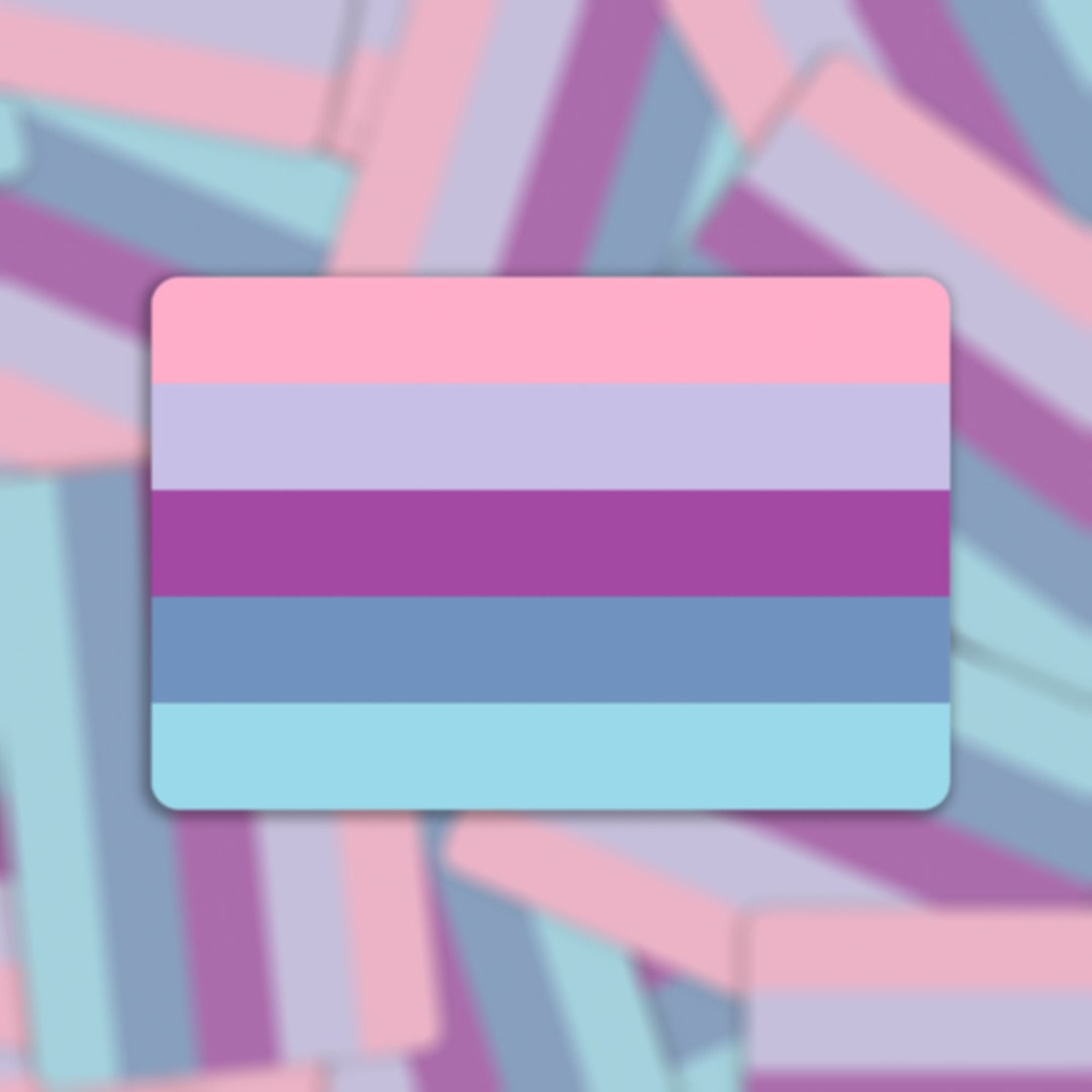 Omnigender Pride Flag Sticker - Die Cut Vinyl Waterproof Sticker ...