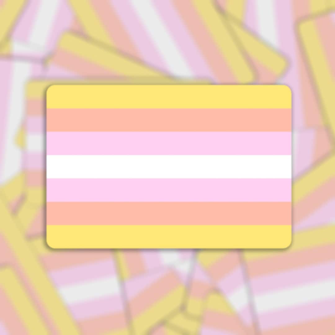 Pangender Pride Flag Sticker - Die Cut Vinyl Waterproof Sticker ...