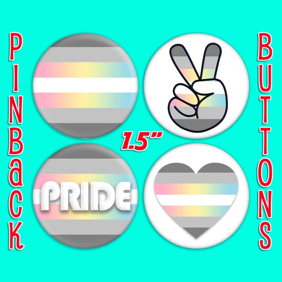 Demiflux Demifluid Pride Flag 1.5 Button Set LGBTQ | Etsy