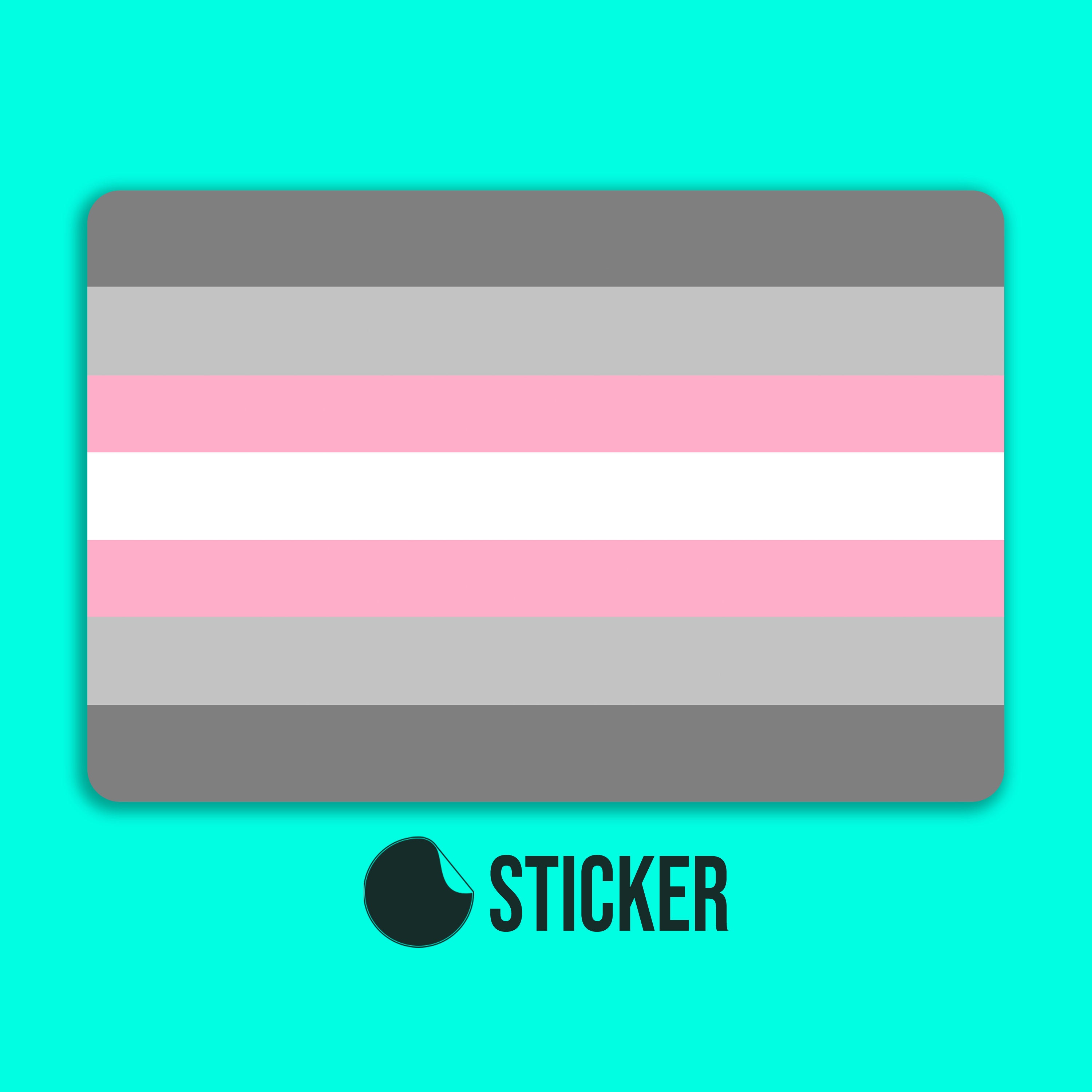 Demigirl Pride Flag Sticker Die Cut Vinyl Waterproof Sticker | Etsy