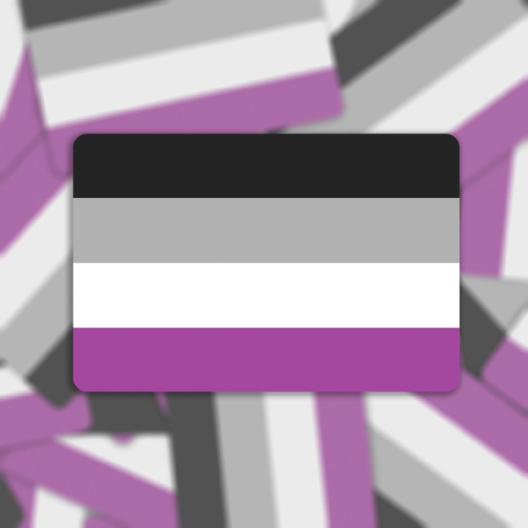 Asexual Pride Flag Sticker & Magnet Die Cut Vinyl Waterproof Pride Flag ...