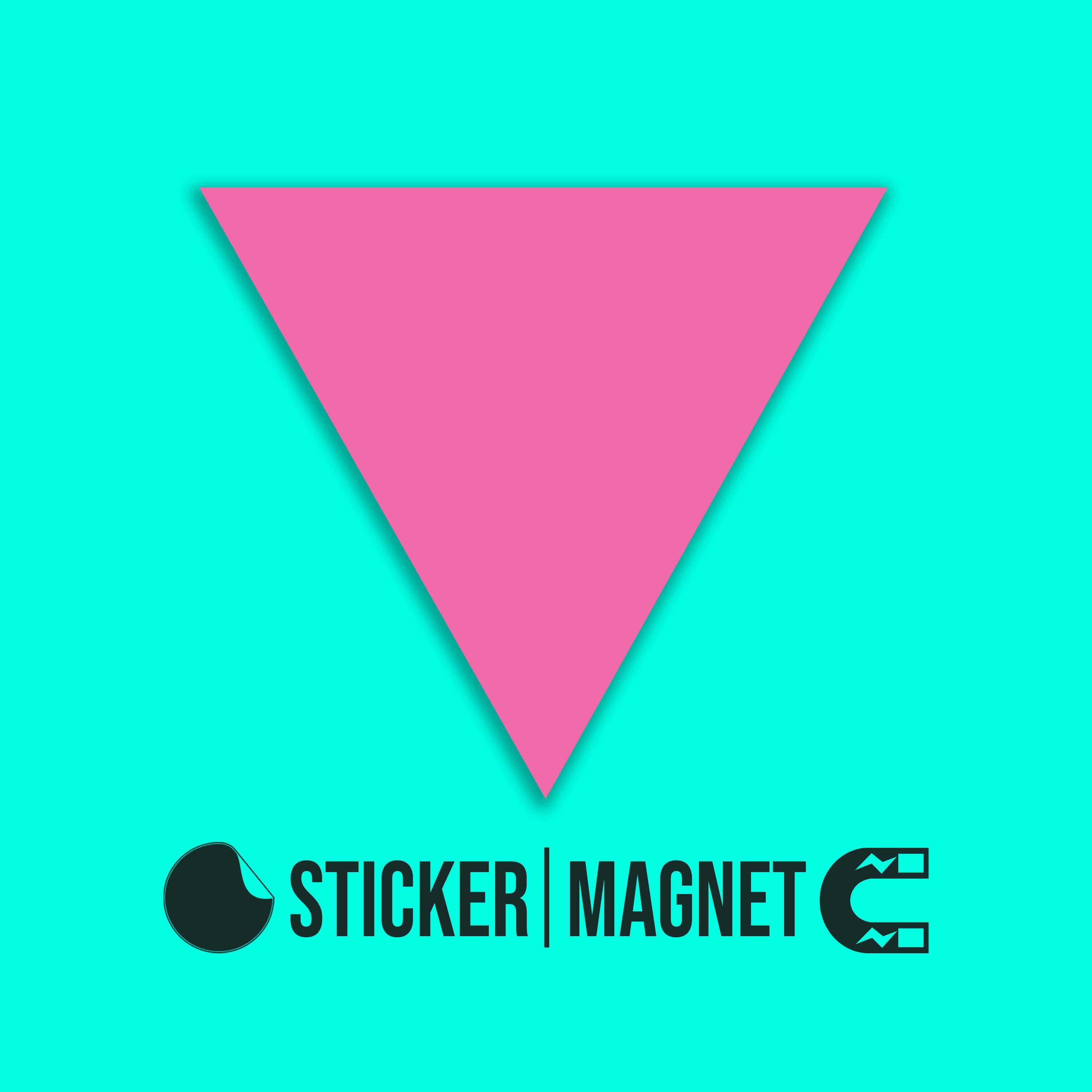 Pink Triangle Sticker or Magnet Die Cut Waterproof Vinyl | Etsy