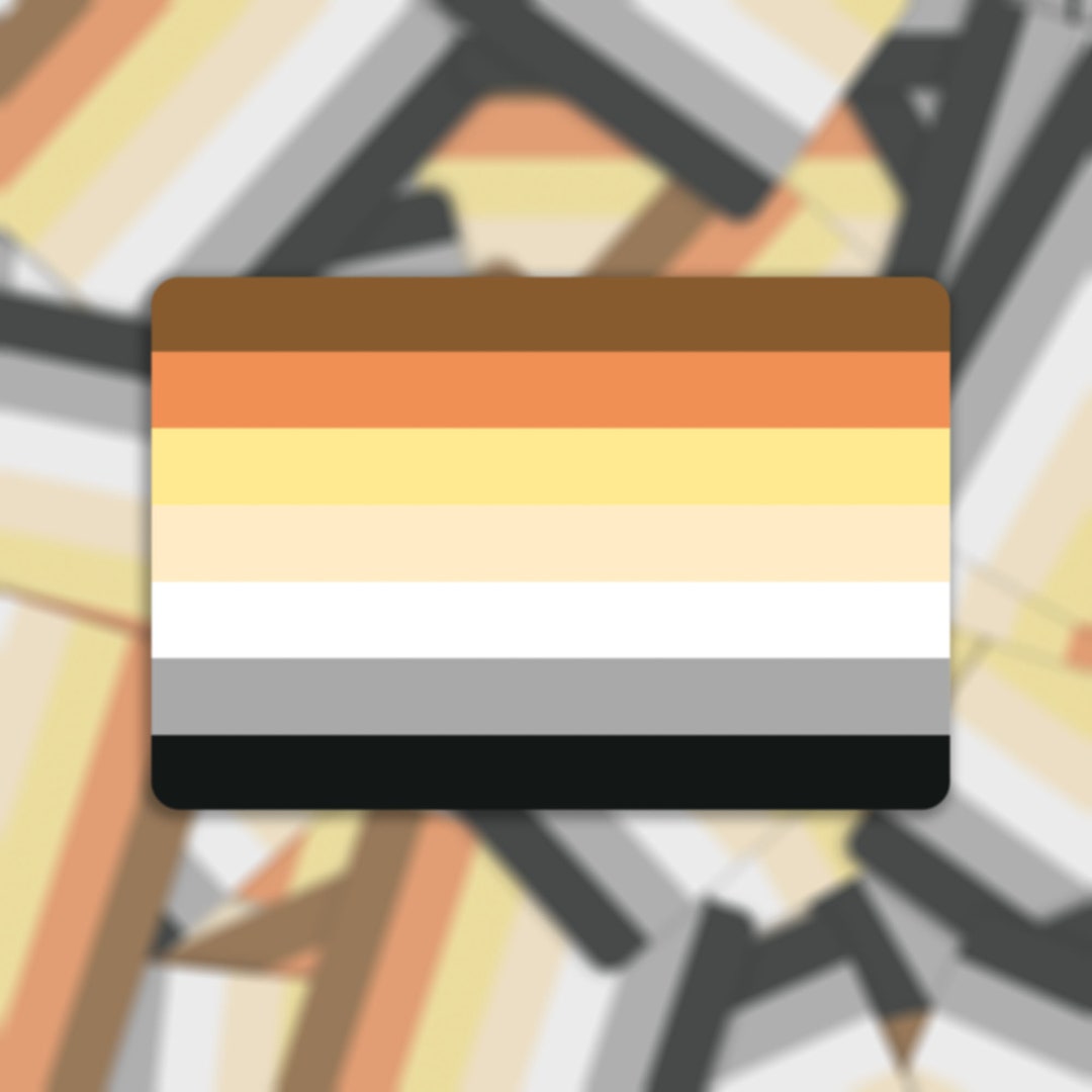 Bear Pride Flag Sticker Die Cut Waterproof Vinyl Sticker LGBTQ - Etsy