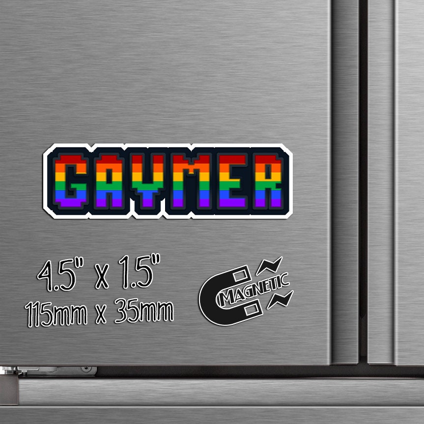 Gaymer Pride Sticker or Magnet Die Cut Waterproof Vinyl - Etsy