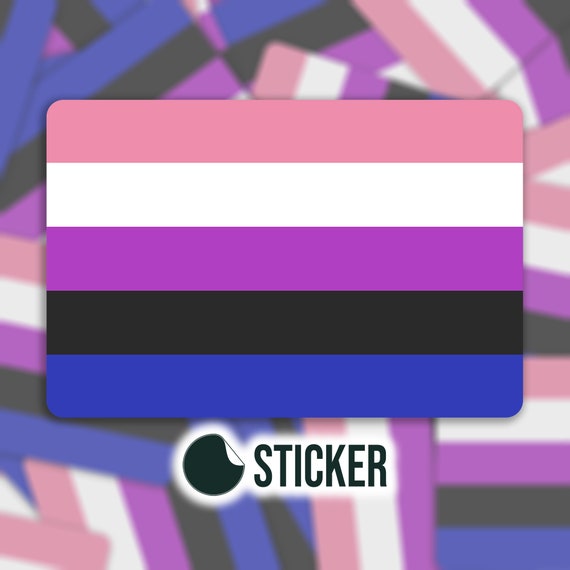 Genderfluid Pride Flag Sticker Die Cut Vinyl Waterproof | Etsy