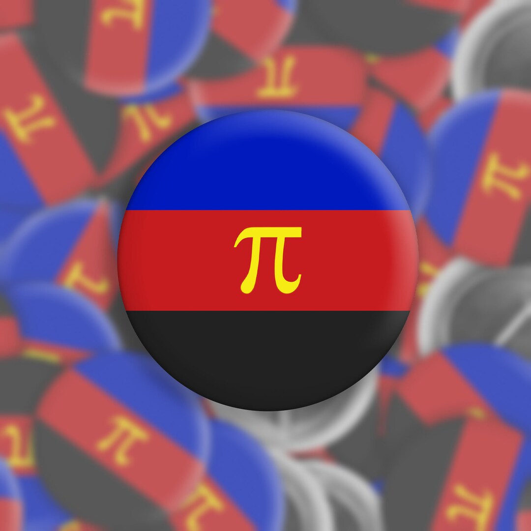 Polyamorous Pride Flag | 1.5" Button | LGBTQ+ | Pinback Button | Poly ...