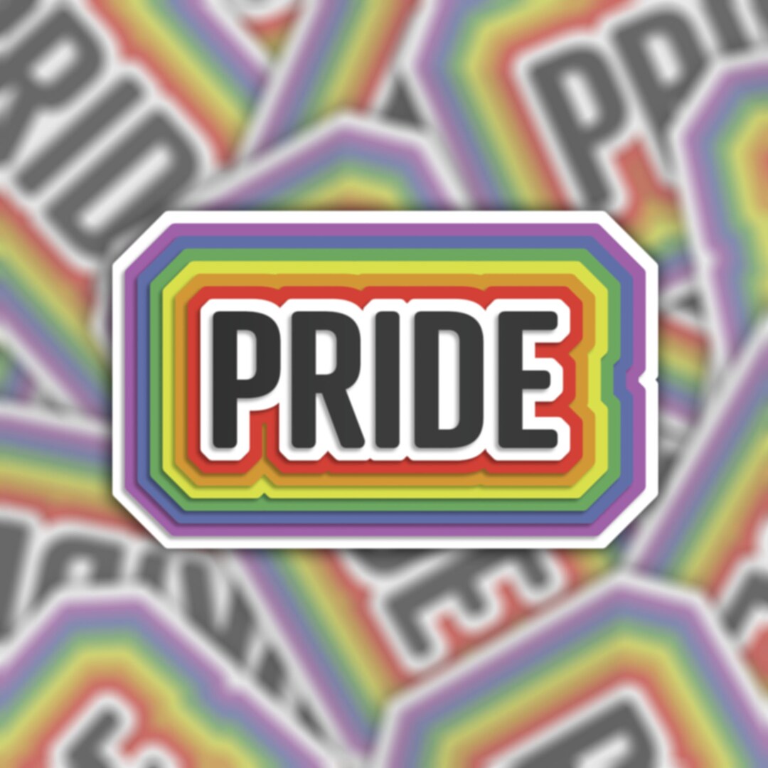 Rainbow Pride Sticker Die Cut Vinyl Laptop Rainbow Pride Flag ...