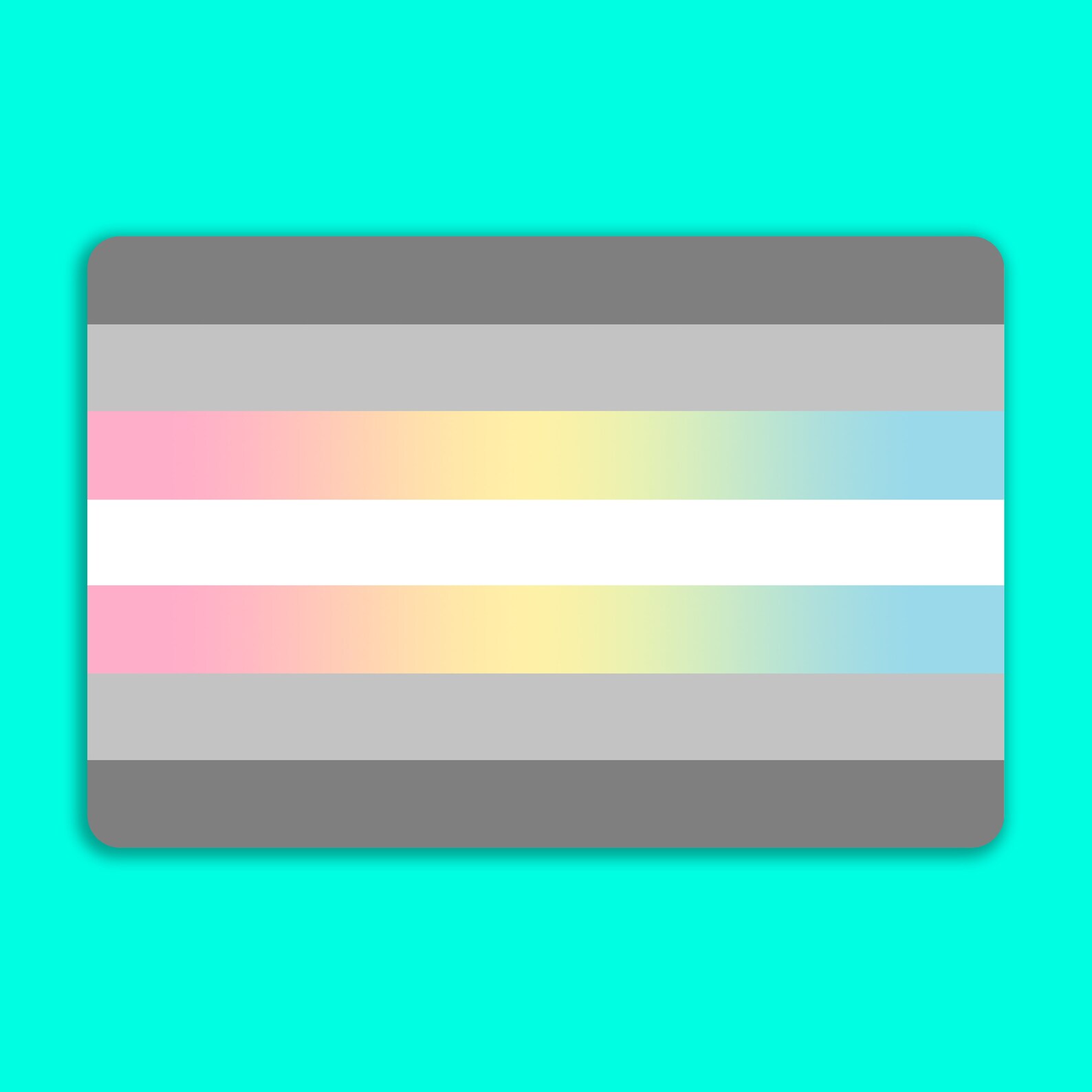 Demiflux Demifluid Pride Flag Sticker Die Cut Vinyl Etsy