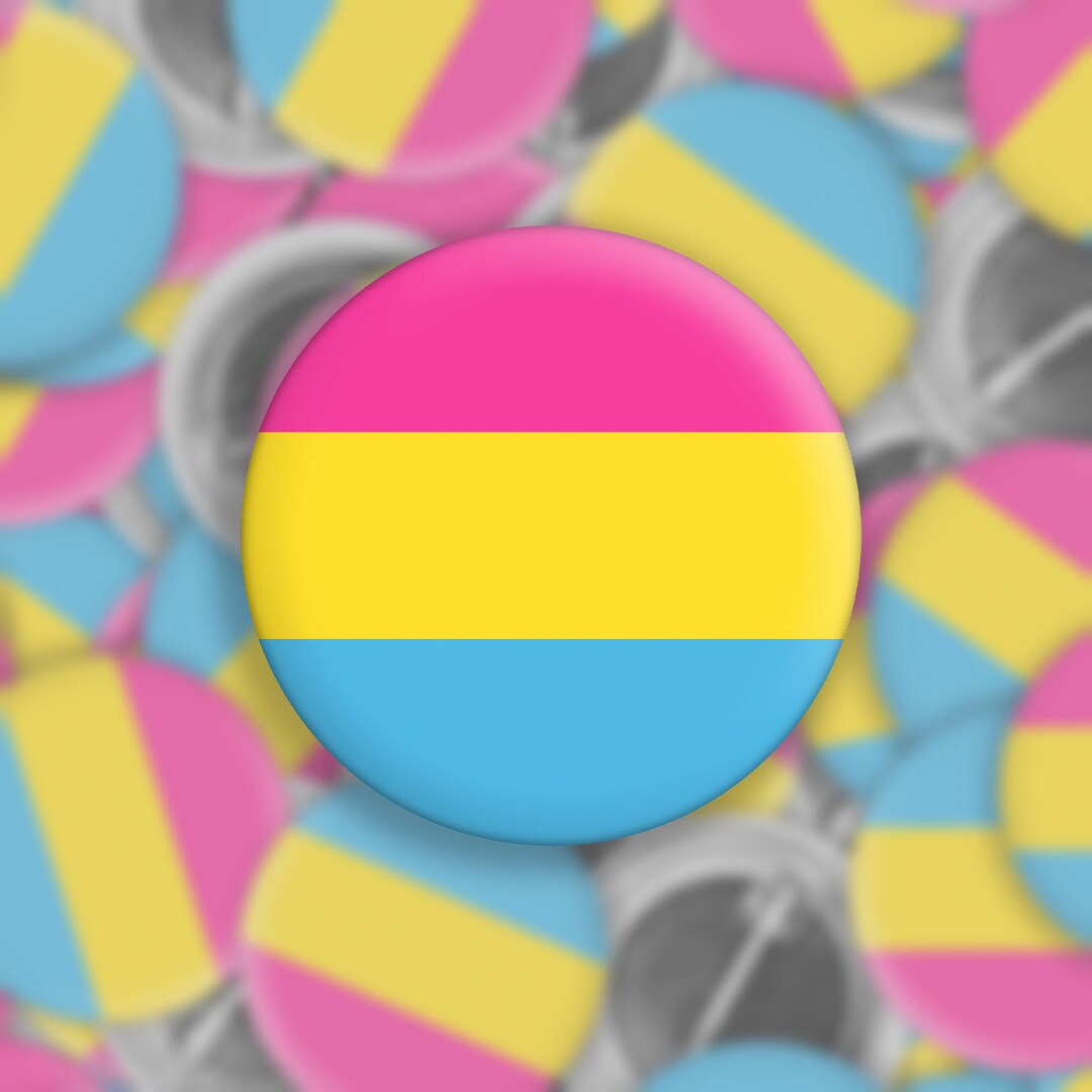 Pan Pride Flag | 1.5" Button Set | LGBTQ+ | Pinback Button | Pansexual ...