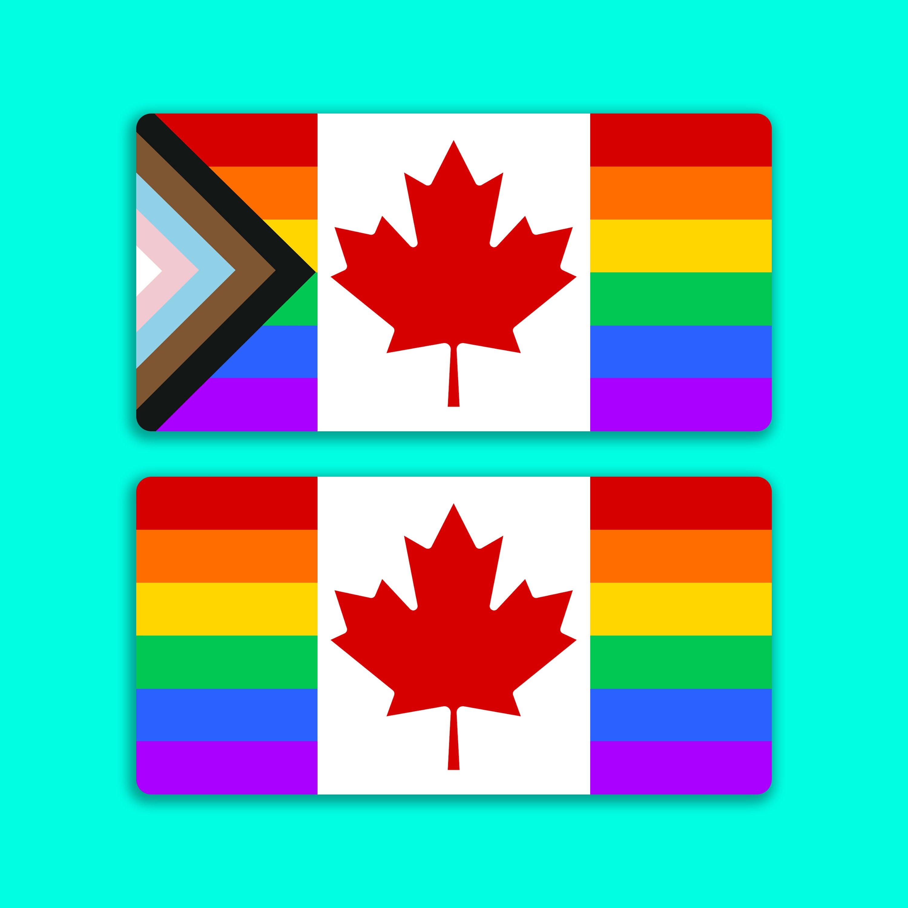 Canadian Pride Flag Sticker or Magnet Die Cut Waterproof | Etsy