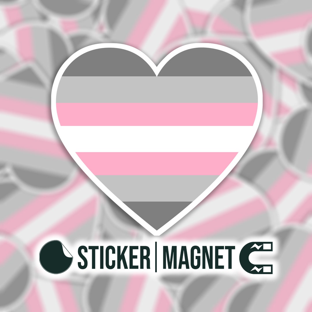 Buy Demigirl Pride Flag Heart Sticker or Magnet Die Cut Online in India ...