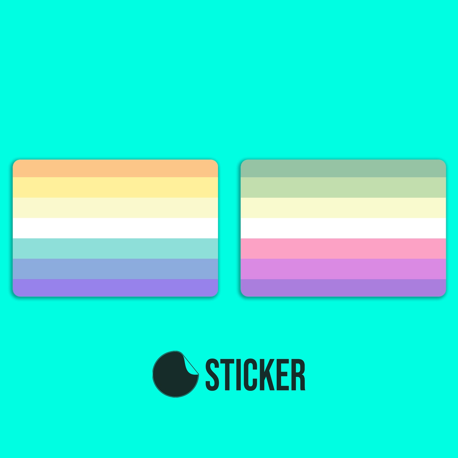 Genderfae Genderfaun Pride Flag Sticker Die Cut Vinyl | Etsy