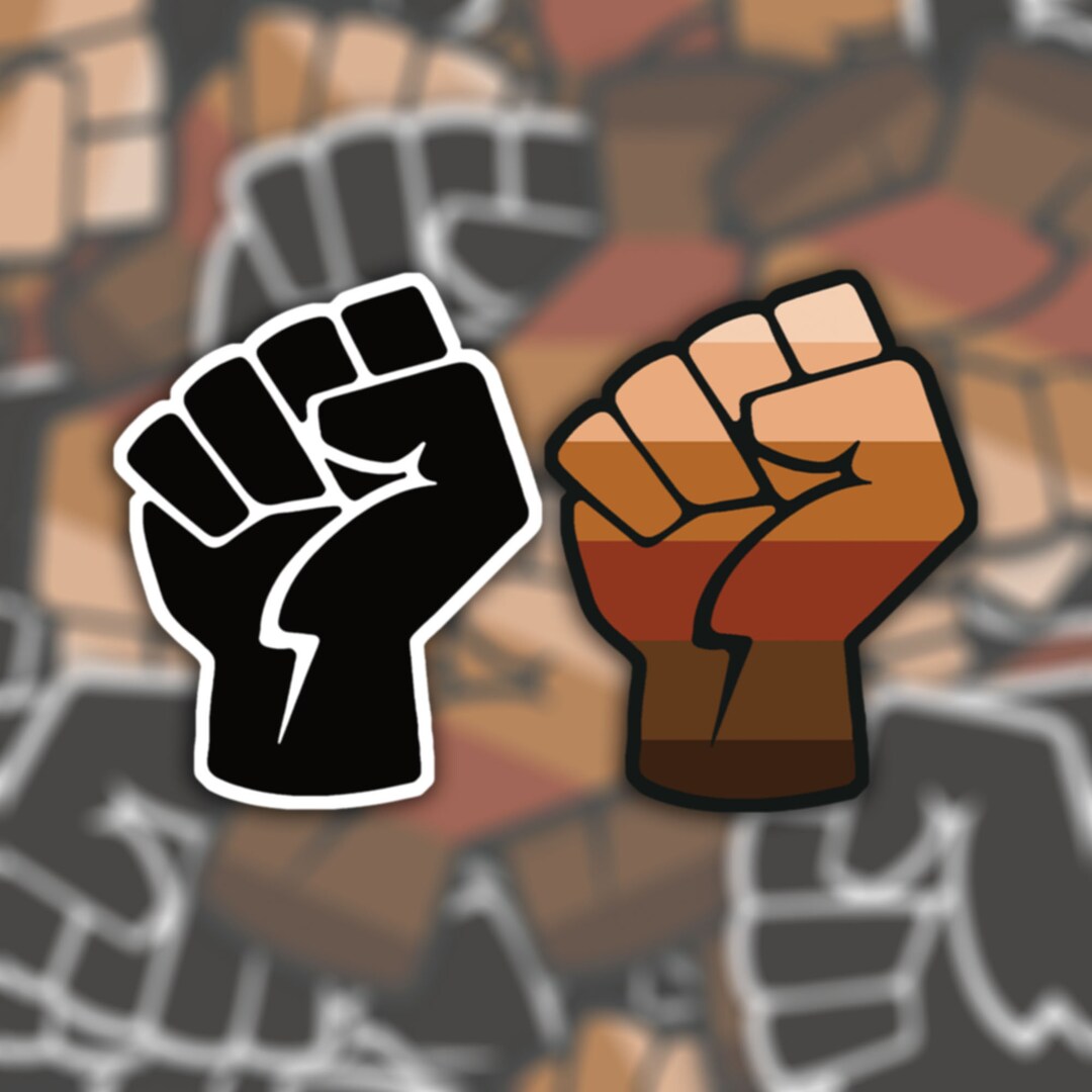 Raised Fist Protest Sticker or Magnet - Waterproof Vinyl Sticker or ...