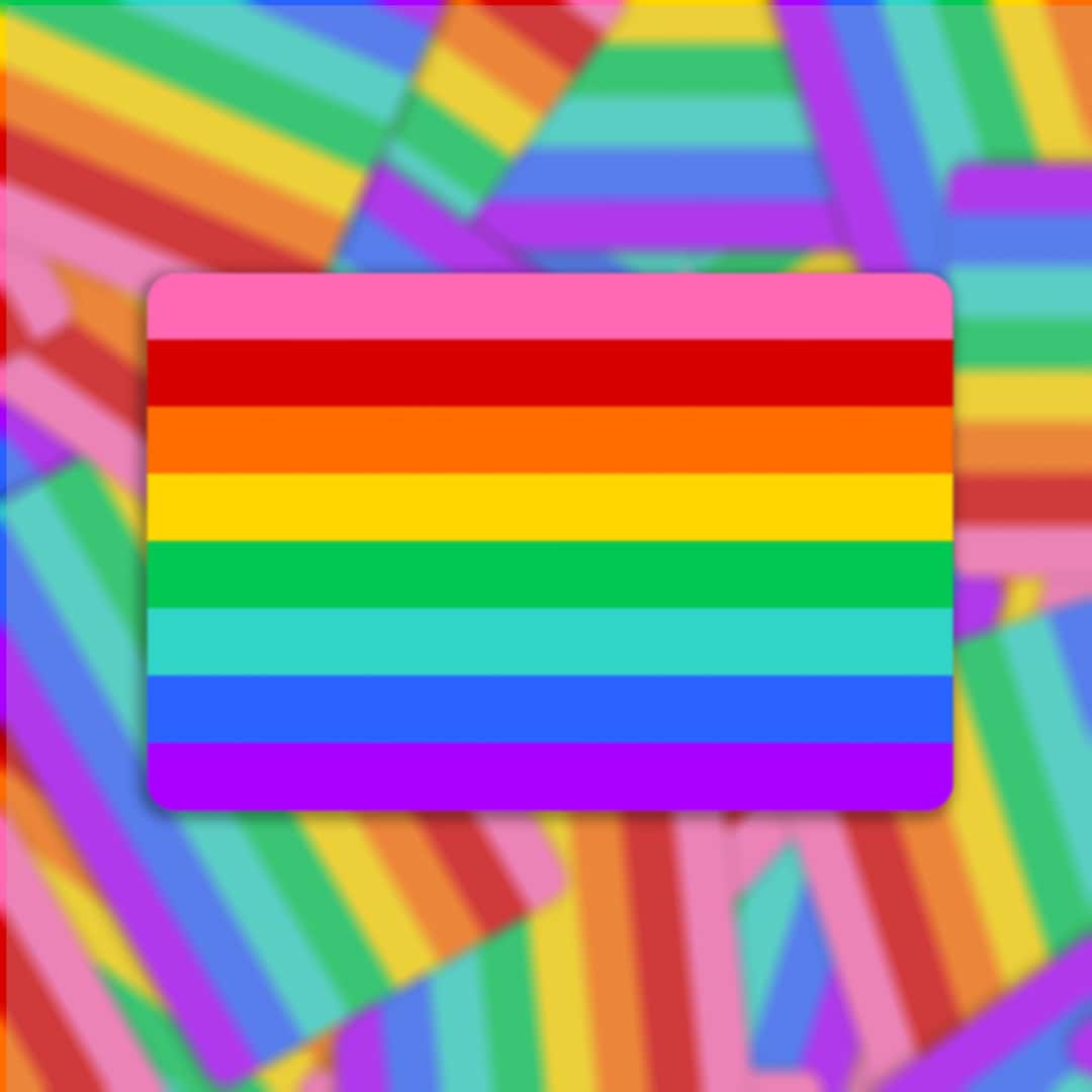 Gilbert Baker Pride Flag | Vinyl Waterproof Sticker or Magnet | LGBTQ+ ...