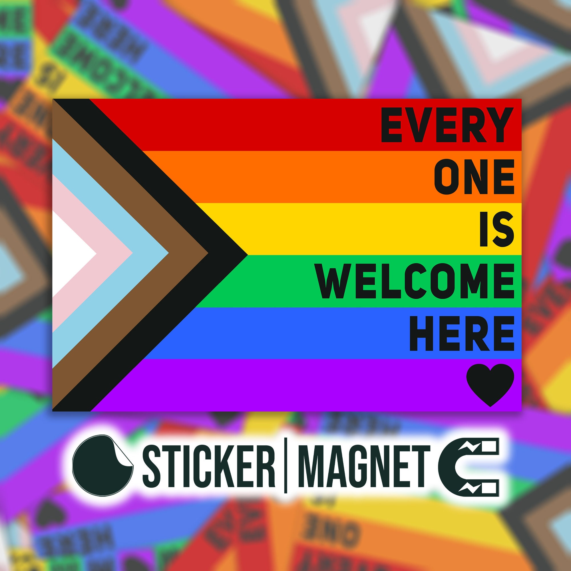 Everyone is Welcome Here Waterproof Vinyl Sticker or Magnet - Etsy