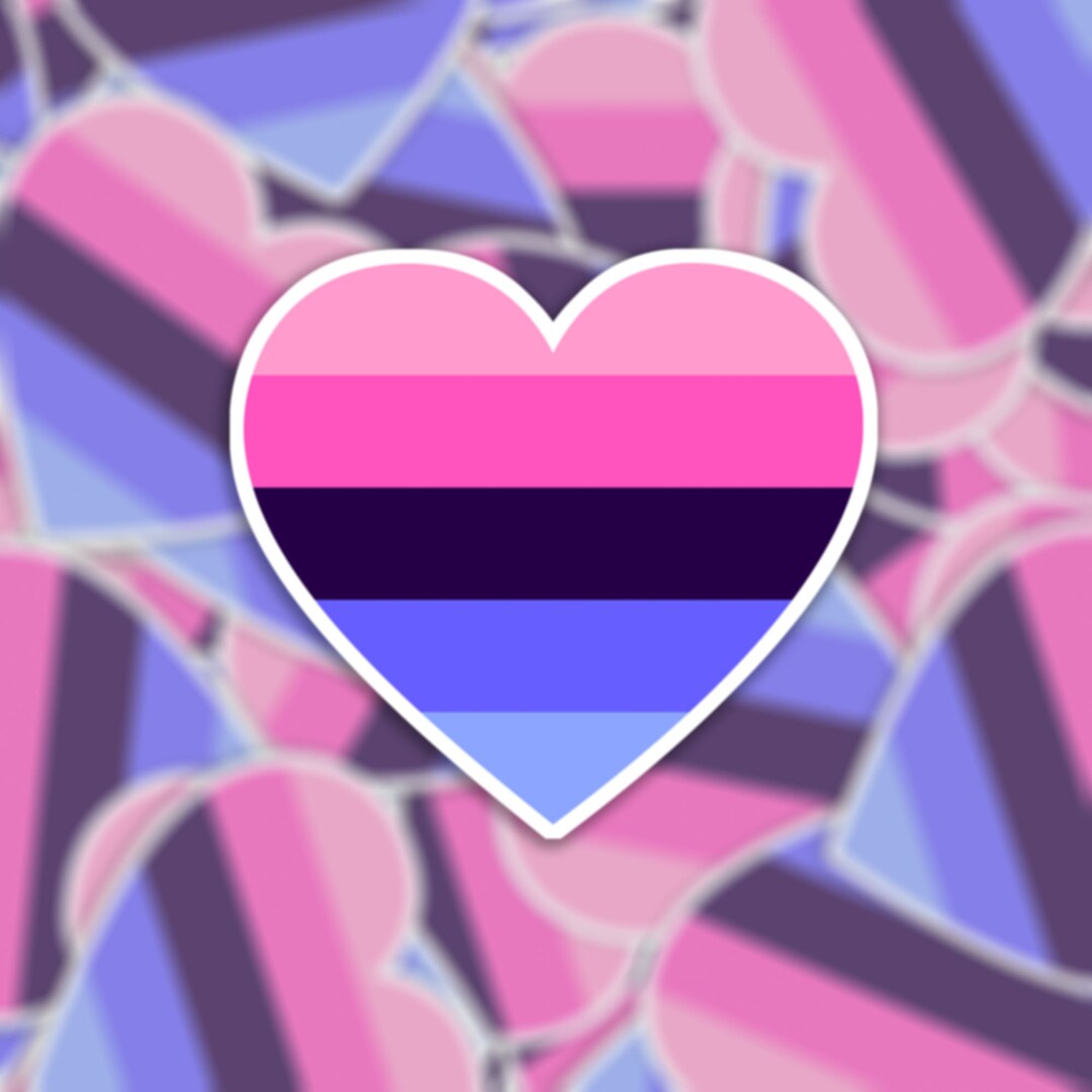 Omnisexual Pride Flag Heart Sticker or Magnet - Die Cut Vinyl ...