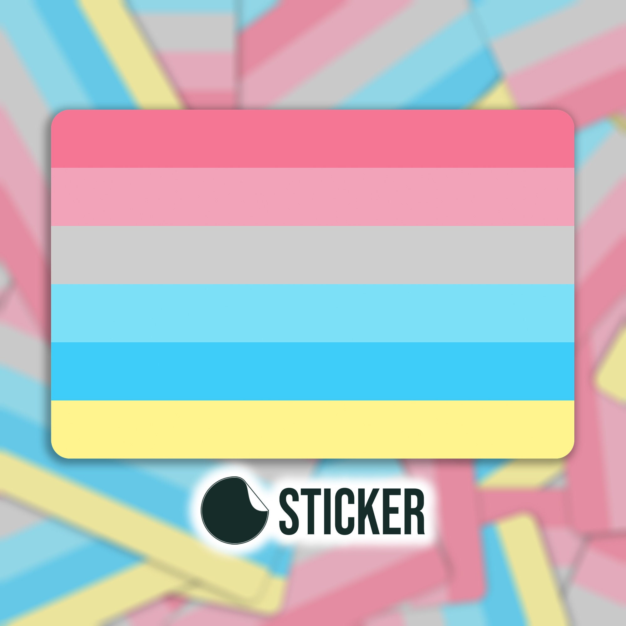 Genderflux Pride Flag Sticker Die Cut Vinyl Waterproof | Etsy