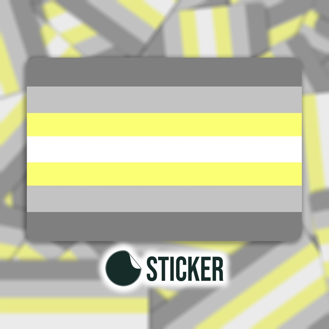 Deminonbinary Pride Flag Sticker Die Cut Vinyl Waterproof - Etsy