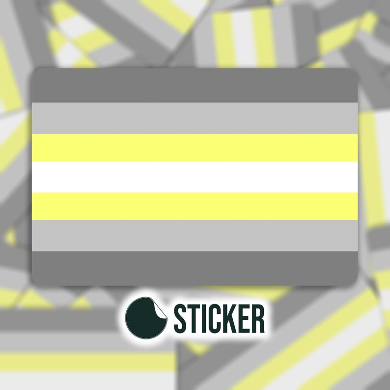 Deminonbinary Pride Flag Sticker Die Cut Vinyl Waterproof - Etsy