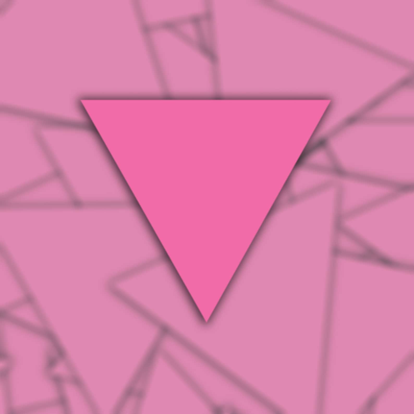Pink Triangle Sticker or Magnet Die Cut Waterproof Vinyl Sticker or ...