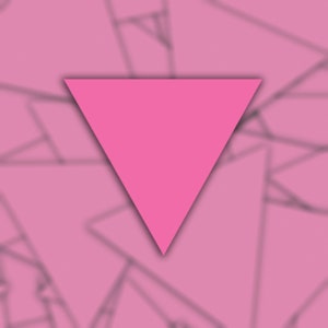 Pink Triangle Sticker or Magnet - Die Cut Waterproof Vinyl Sticker or ...