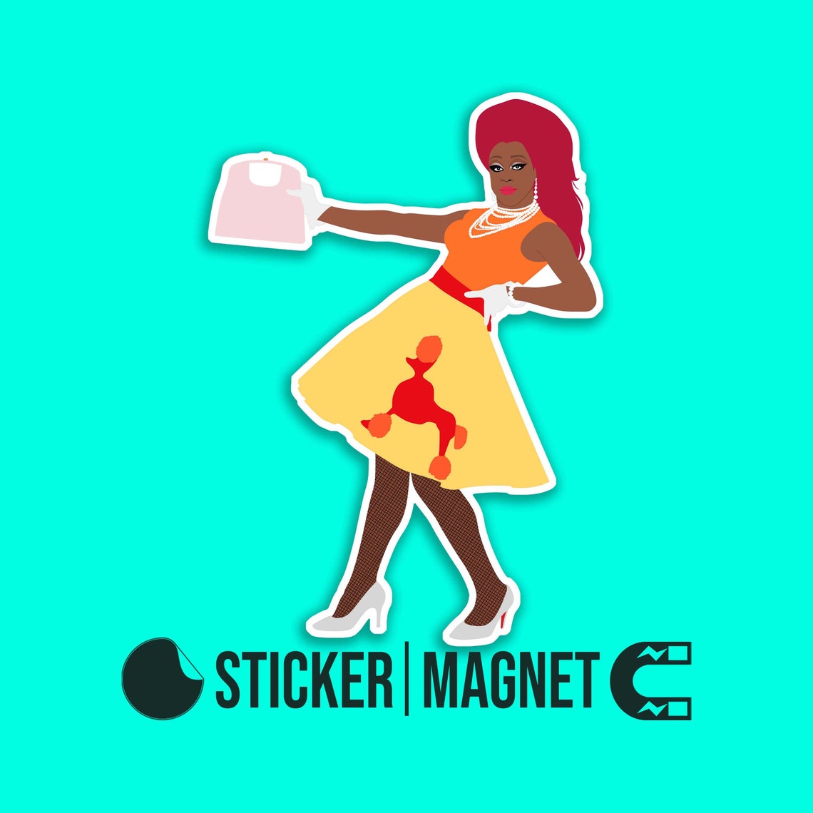 Bob the Drag Queen Purse First Sticker or Magnet Waterproof | Etsy