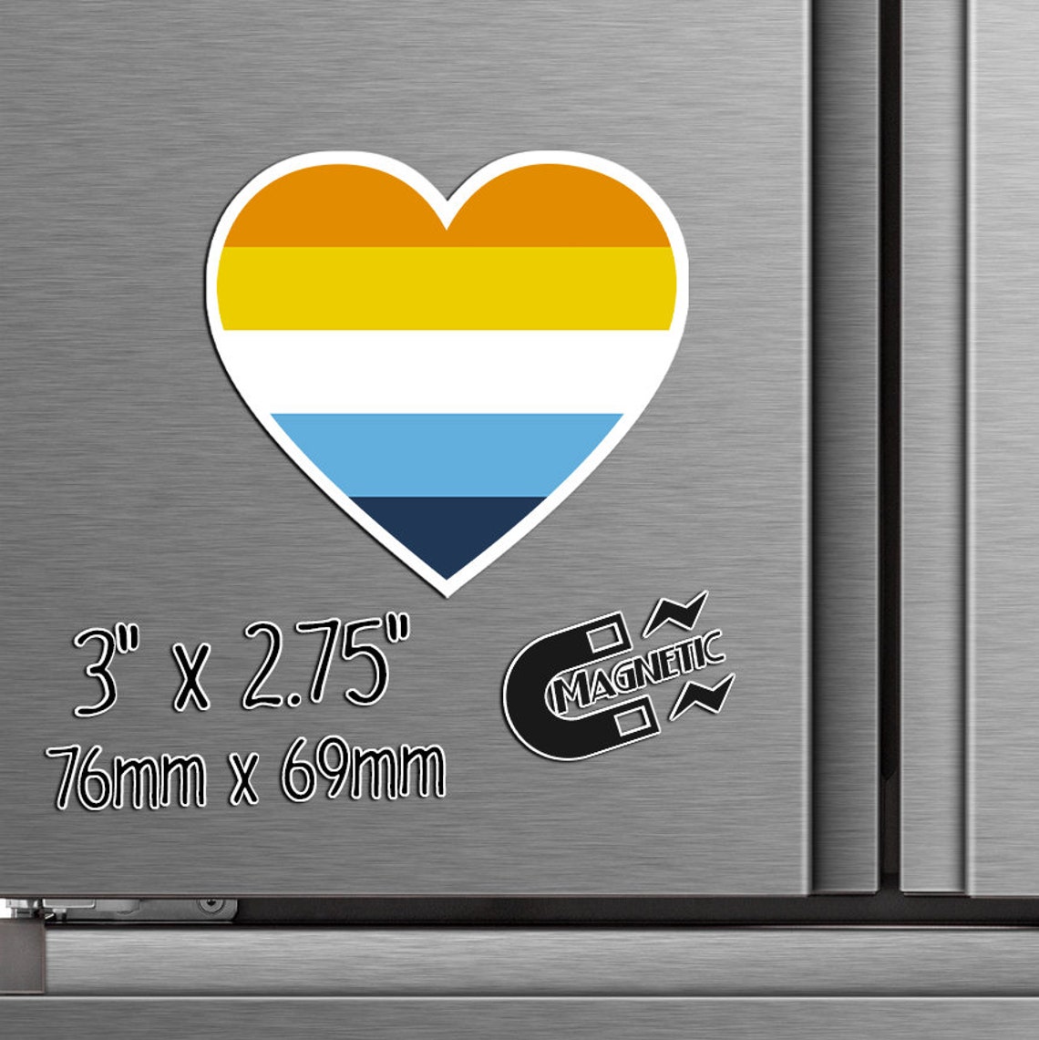 Aroace Heart Pride Flag Sticker or Magnet Die Cut Vinyl - Etsy