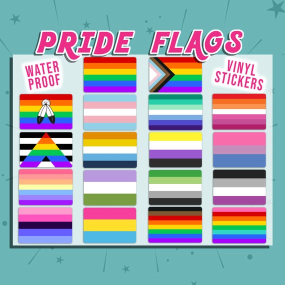 LGBTQ Pride Flag Stickers Waterproof Vinyl Stickers - Etsy