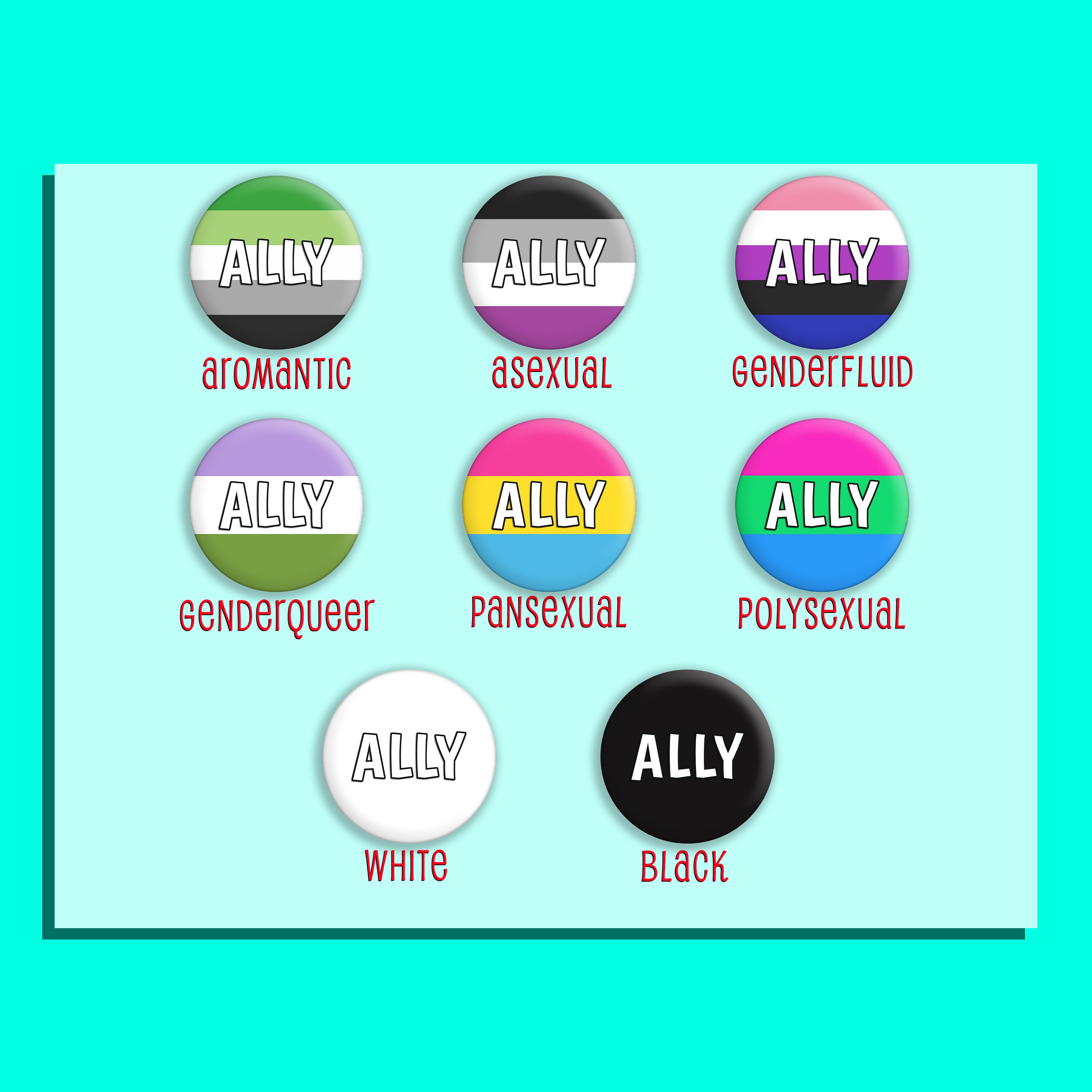 LGBTQ Ally Pride Pins Progress Pride Flag Queer Ally Non | Etsy