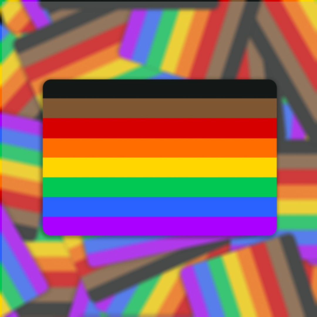 Philadelphia Rainbow POC Pride Flag | Vinyl Waterproof Sticker | Magnet ...