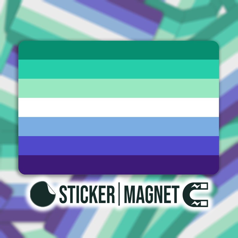 Nueva Bandera Del Orgullo Masculino Gay De Mlm Pegatina O Etsy México