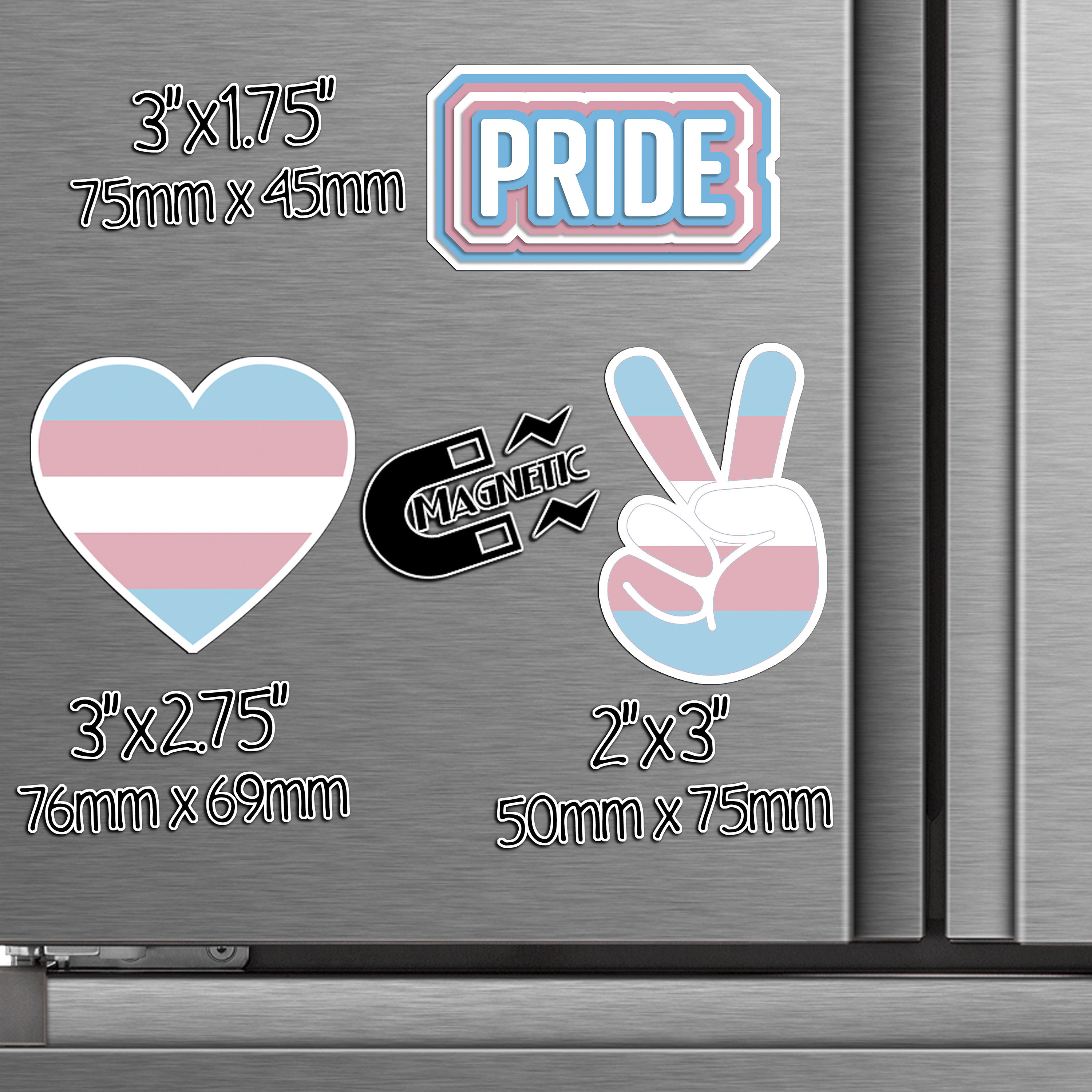 Trans Peace Pride Flag Sticker or Magnet Die Cut Waterproof | Etsy