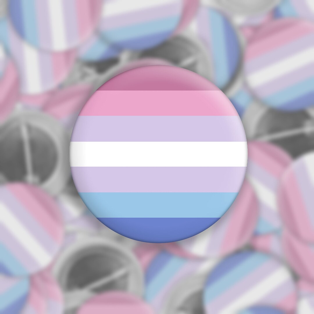 Bigender Pride Flag | 1.5" Button Set | LGBTQ+ | 1.5 Inch Pinback ...