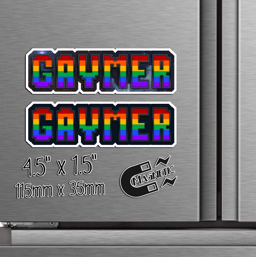 Gaymer Pride Sticker or Magnet Die Cut Waterproof Vinyl - Etsy
