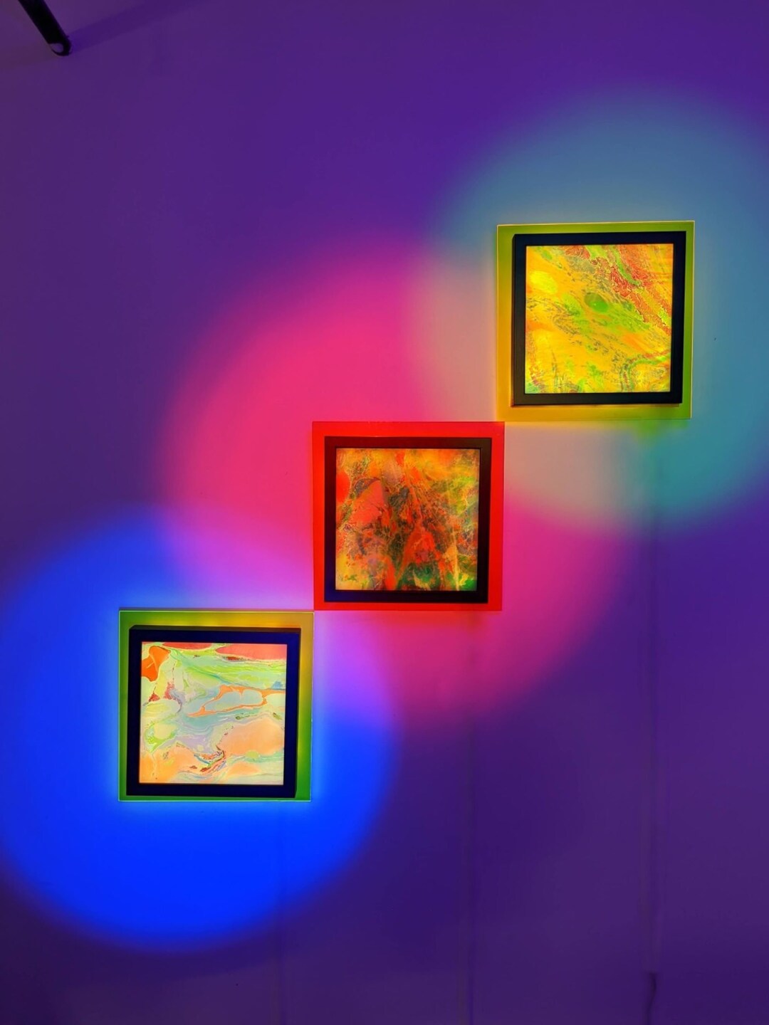 Neon LED Light Painting – Psychedelic Marbled Acrylic Wall Art - Etsy